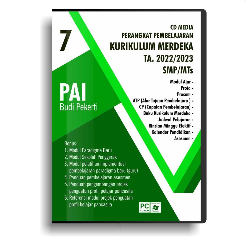 Jual CD RPP KURIKULUM MERDEKA MAPEL PAI TINGKAT SLTP/MTs KELAS 7 REVISI ...