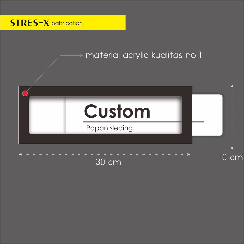 Jual PAPAN NAMA RUANGAN SLIDING costum tulisan | Shopee Indonesia