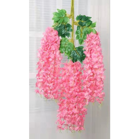 Jual Bunga Plastik Daun Rambat Palsu Wisteria Artificial Dekorasi ...