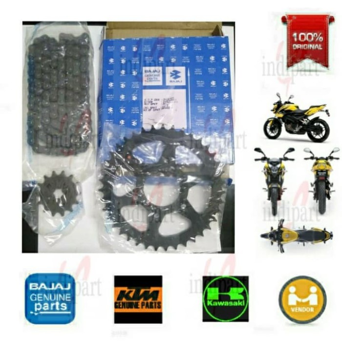 Jual Chain kit gearset gear set girset kawasaki bajaj pulsar ns 200 ...