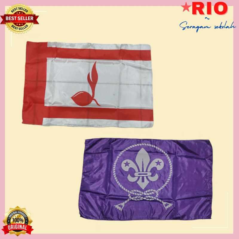 Jual Bendera pramuka kitri, wosm, morse siang / malam bendera regu ...