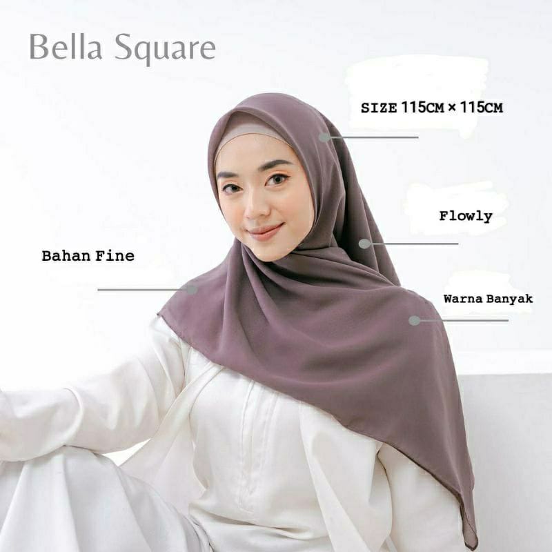 Jual Bella Square jilbab segiempat premium part 1 | Shopee Indonesia