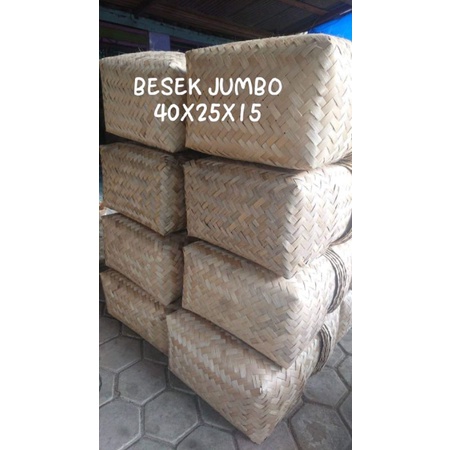 Jual Besek Jumbo 40 X 25 Besek PSHT Besek Bambu Persegi Panjang Bakul ...