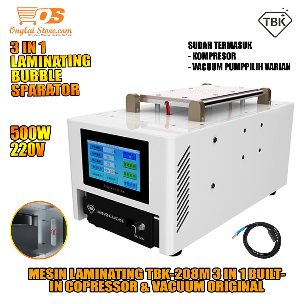 Jual Mesin TBK-208M Mini 3 In 1 Bubble Dan laminating Plus Sparator Lcd ...
