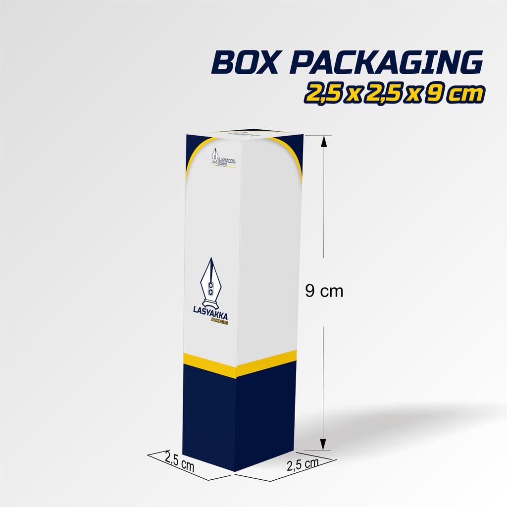 Jual box packaging custom ukuran 2,5 x 2,5 x 9 cm | Shopee Indonesia