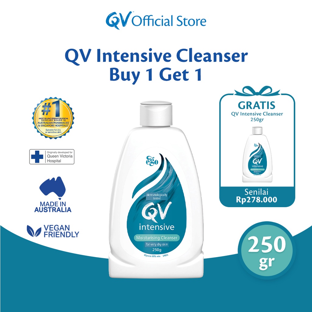 Jual Buy 1 Get 1 QV Intensive Cleanser 250ml [NED NOV 2025] | Shopee Indonesia