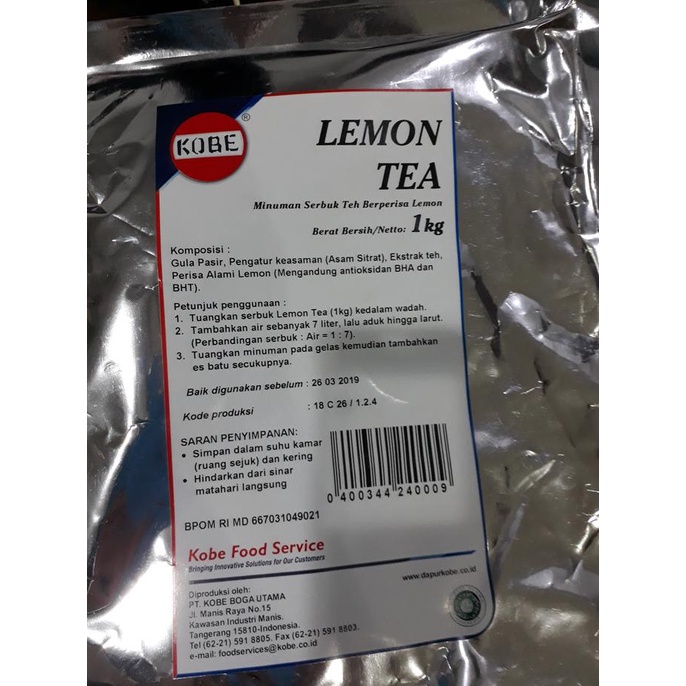 Jual Discount LEMON TEA KOBE 1Kg /KOPI RUBE/KOPI KAPAL API/KOPI SLB ...