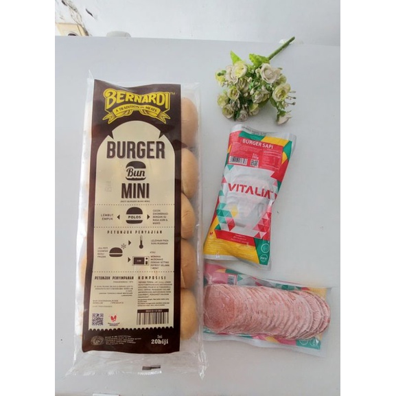 Jual Paket Burger Mini (20 roti burger Bernardi dan 20 beef burger ... Jual Paket Burger Mini (20 roti burger Bernardi dan 20 beef burger ...