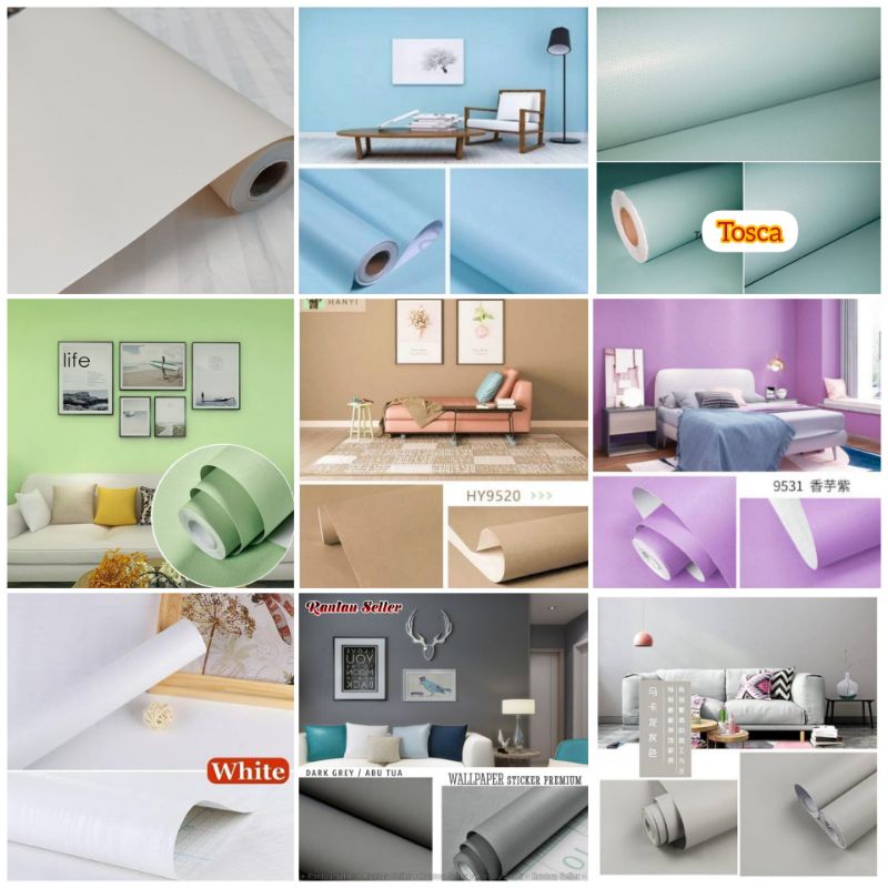 Jual WALPAPER STICKER DINDING UK 45CM X 8-10 MTR MOTIF POLOSAN | Shopee ...