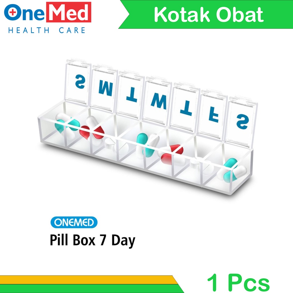 Jual Pill Box 7 Day Kotak Tempat Penyimpanan Obat 7 Hari Onemed ...