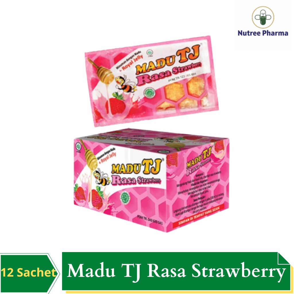Jual Madu TJ Rasa Strawberry Box isi 12 Sachet | Shopee Indonesia