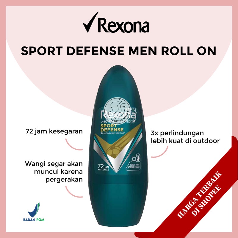 Jual Rexona Men Deodorant Roll On | Rexona Women Deodorant Roll On Antiperspirant - 72 Jam ...