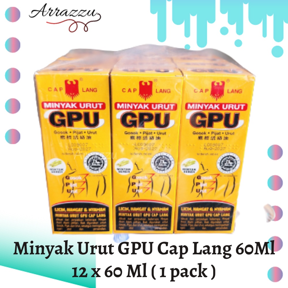 Jual Minyak Urut GPU Cap Lang 60 ml x 12 ( 1 pack ) | Shopee Indonesia