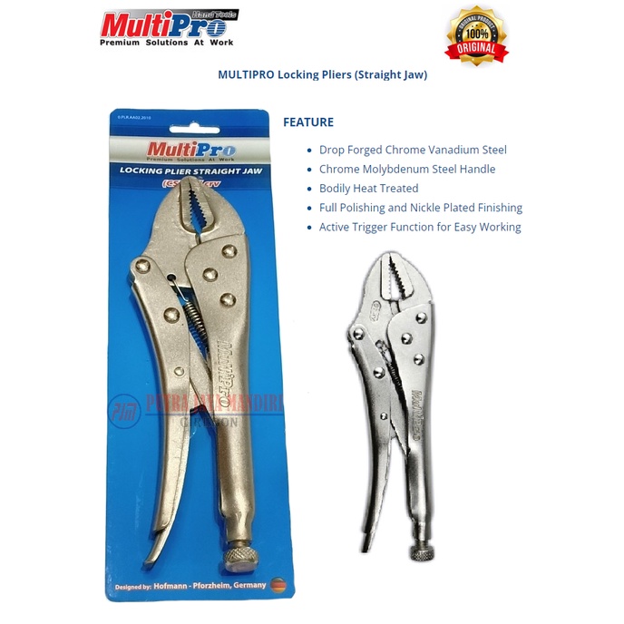 Jual Multipro Tang Buaya 10 Inch / Locking Pliers Straight Jaw 10 Inch ...