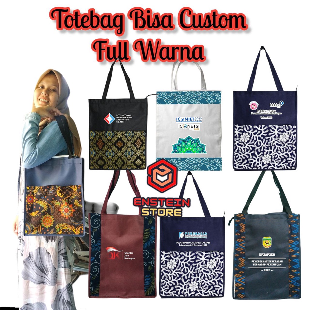 Jual Totebag Tas Seminar Bahan D600 Bisa Custom Full Warna | Shopee ...