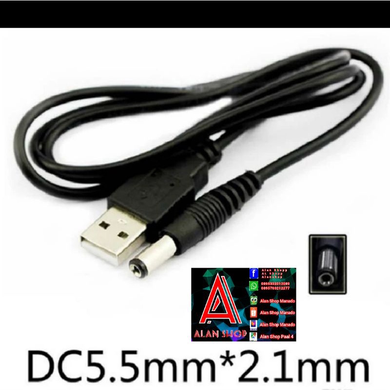 Jual KABEL USB TO DC 5V 1.5A | Shopee Indonesia