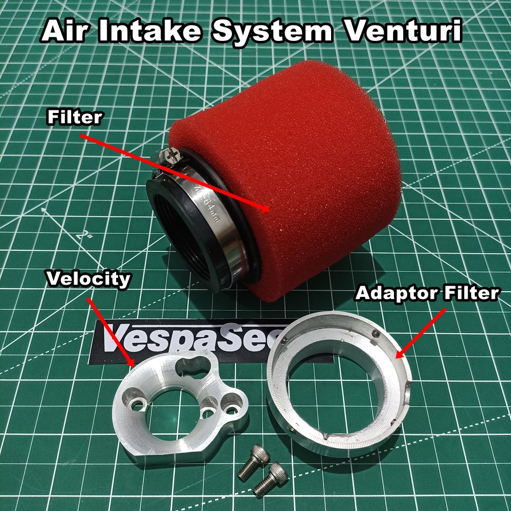 Jual Air Intake Venturi Filter Udara Velocity Karburator Vespa PX Excel ...