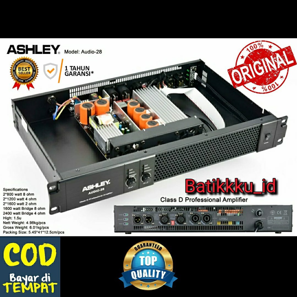 Jual Power ASHLEY AUDIO 28 AUDIO28 ORIGINAL CLASS D AMPLIFIER 4CH | Shopee Indonesia