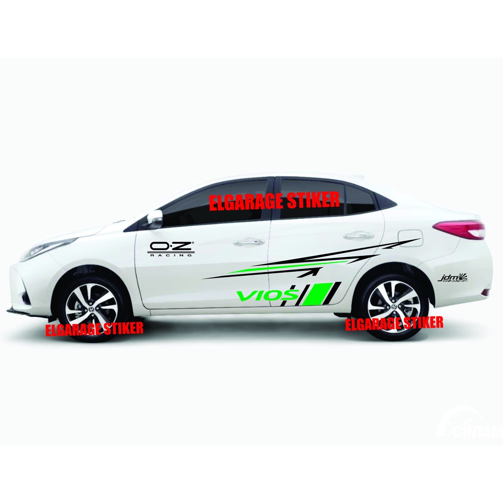 Jual Stiker mobil sedan vios cutting stiker striping variasi body mobil ...