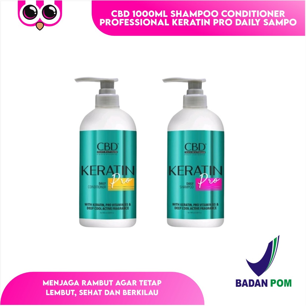 Jual CBD 1000ML SHAMPOO CONDITIONER PROFESSIONAL KERATIN PRO DAILY ...