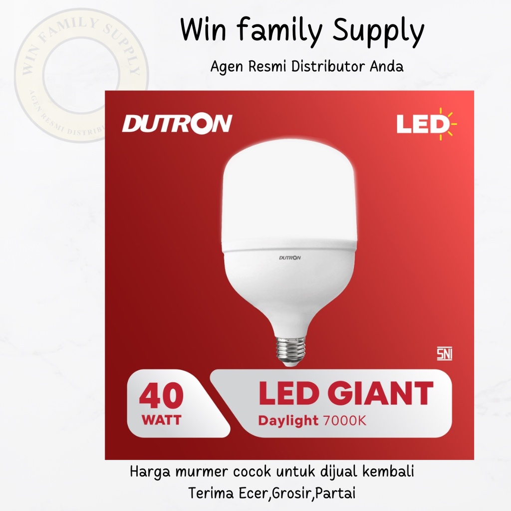 Jual DUTRON LAMPU LED GIANT 40 WATT DUTRON T118 DAYLIGHT GROSIR MURAH ...