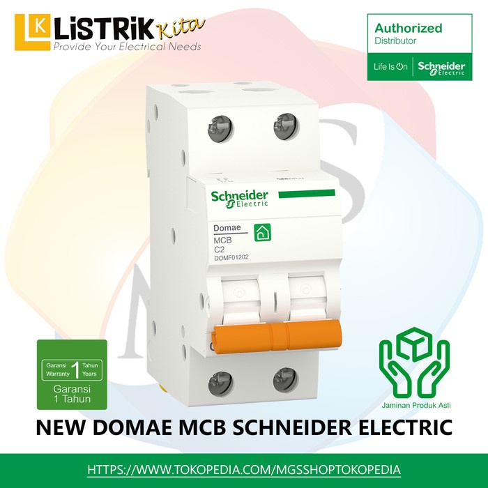 Jual DOMAE MCB 2P C 25A 6000A SCHNEIDER ELECTRIC | Shopee Indonesia