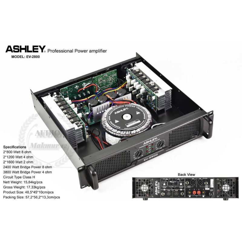 Jual power Ashley ev 2800 ev2800 class h garansi resmi original ...