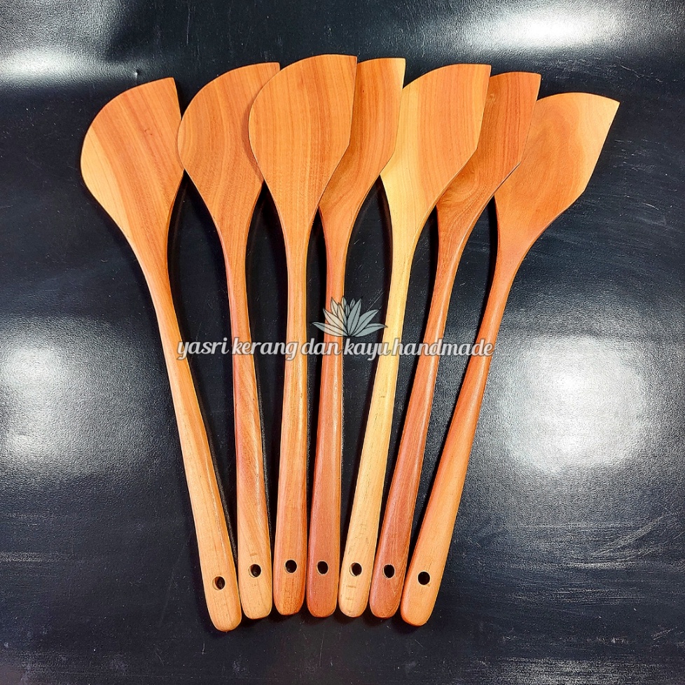 Jual Spatula kayu sawo panjang 35 cm - Sutil kayu pisau | Shopee Indonesia