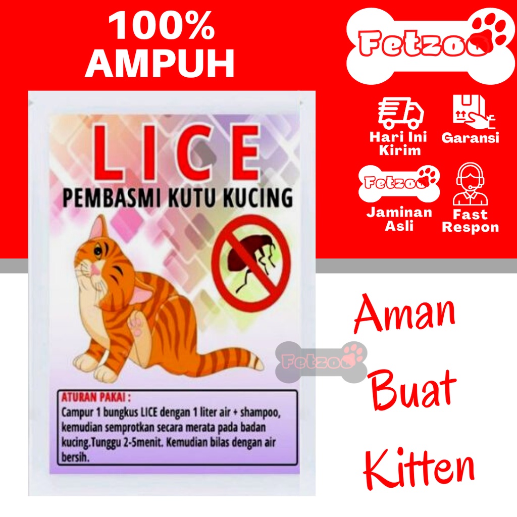 Jual Obat Kutu Kucing LICE Serbuk Pembasmi Kutu Hewan Dengan Cepat ...