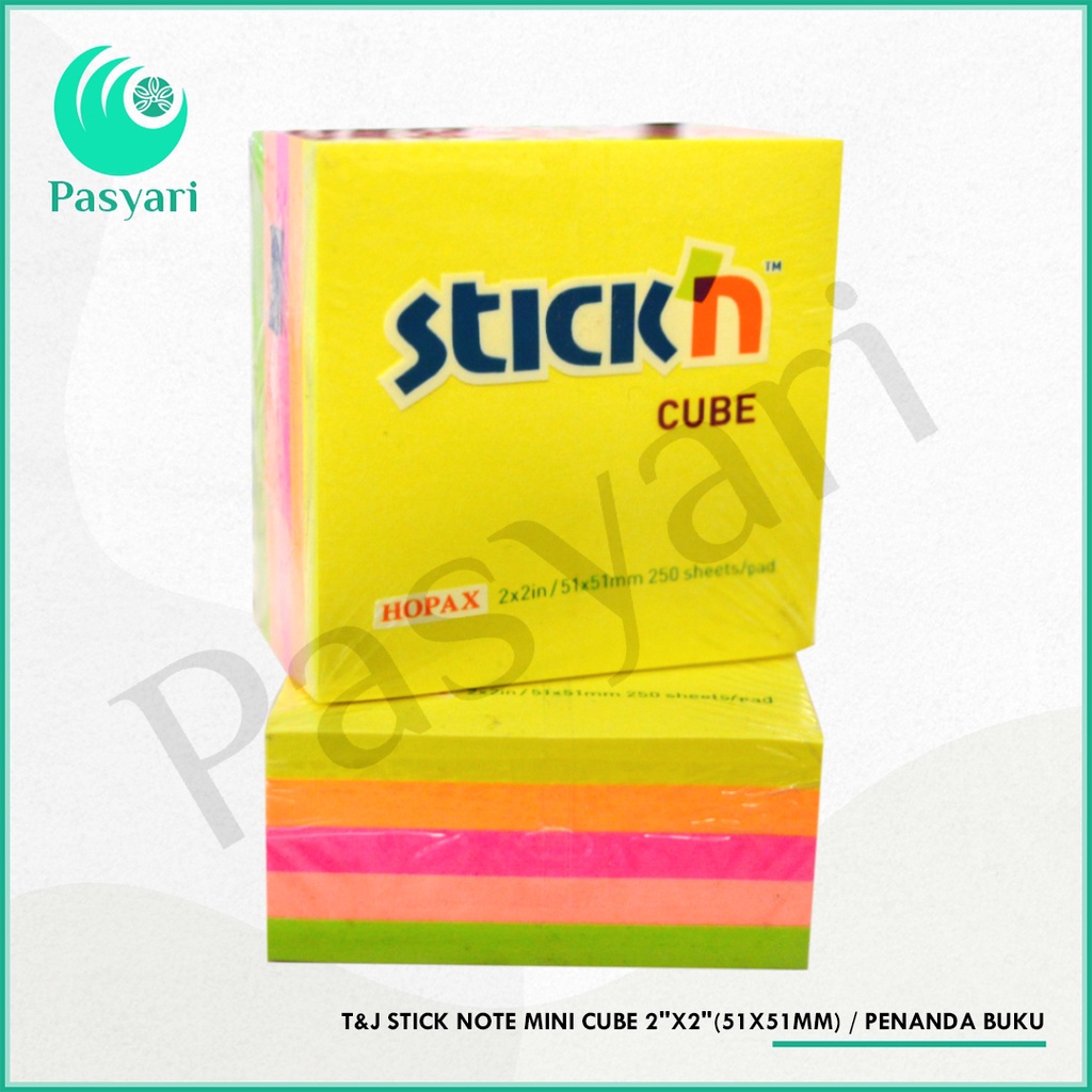Jual Hopax Stick Note Mini Cube 2"X2"(51x51mm) / Penanda Buku | Shopee ...