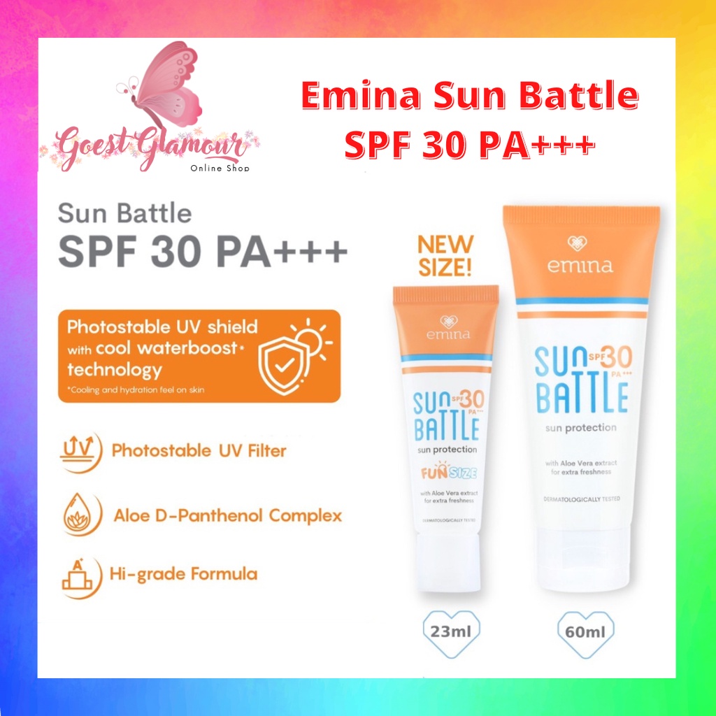 Jual Emina Sun Battle SPF 30 PA+++ - Sunscreen Pelindung dari Sinar Matahari + UV | Shopee Indonesia