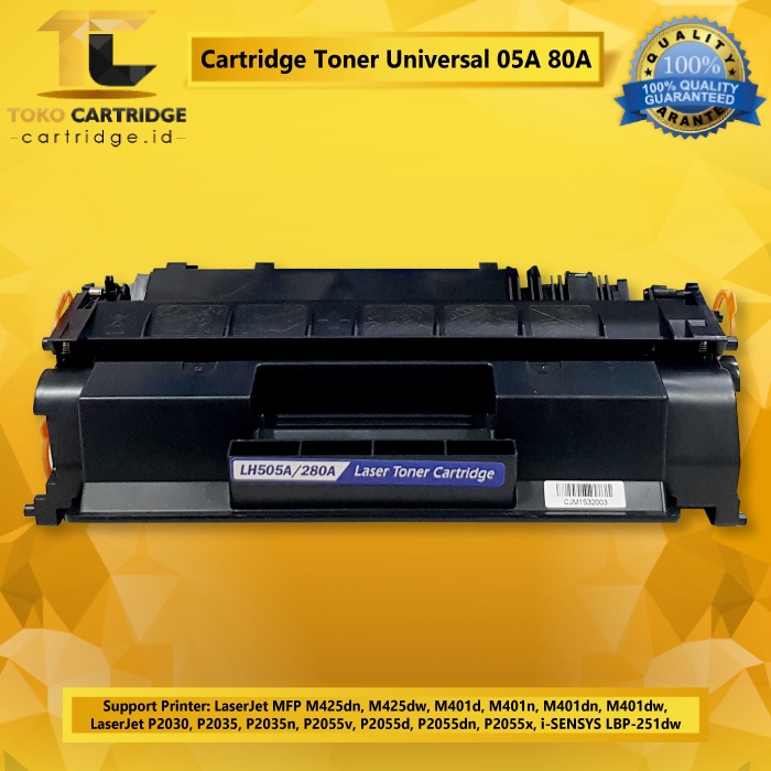 Jual Cartridge Toner HP 80A CF280A New Compatible Printer pro 400 M401 ...