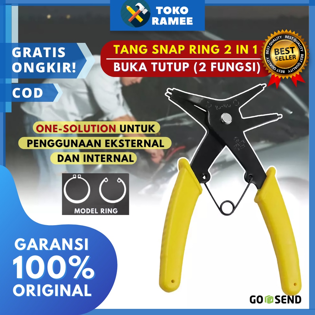 Jual Tang Snap Ring / 2 in 1 / Tang Snap Ring Lurus Buka Tutup 2 Fungsi ...