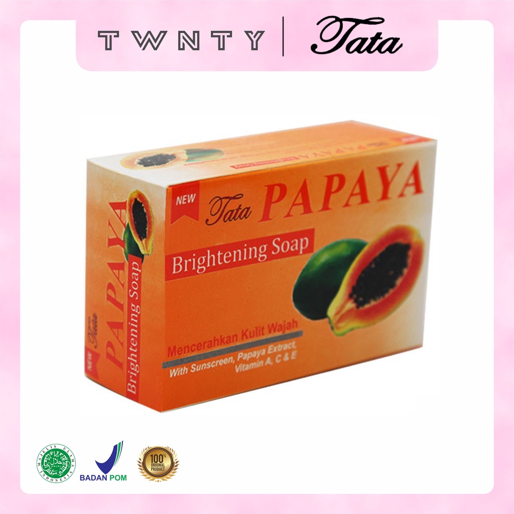 Jual TATA PAPAYA BRIGHTENING SOAP SABUN PEPAYA 120GR (TPY) | Shopee Indonesia