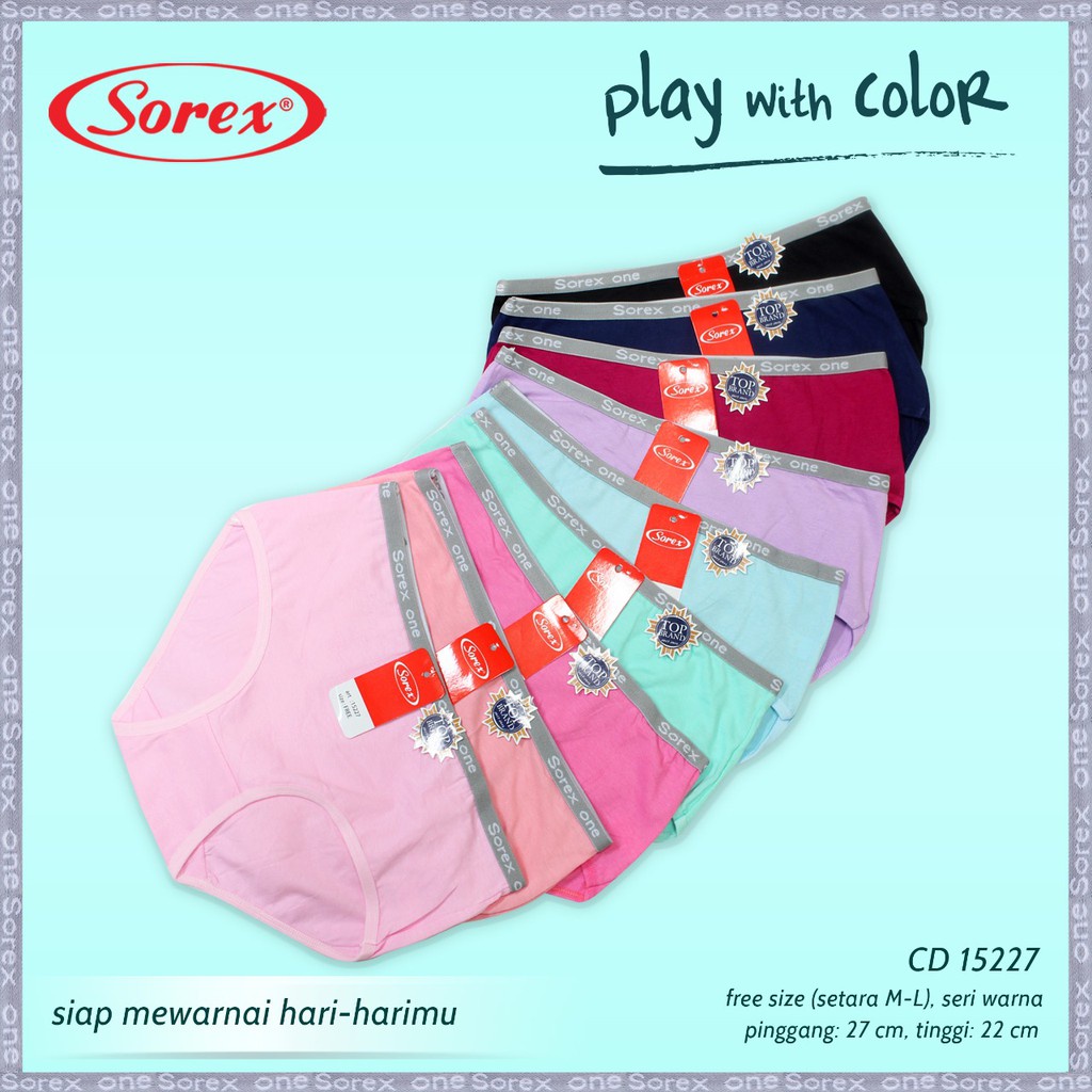 Jual Celana Dalam Wanita Remaja/Dewasa Sorex Murah Midi Play With Color ...