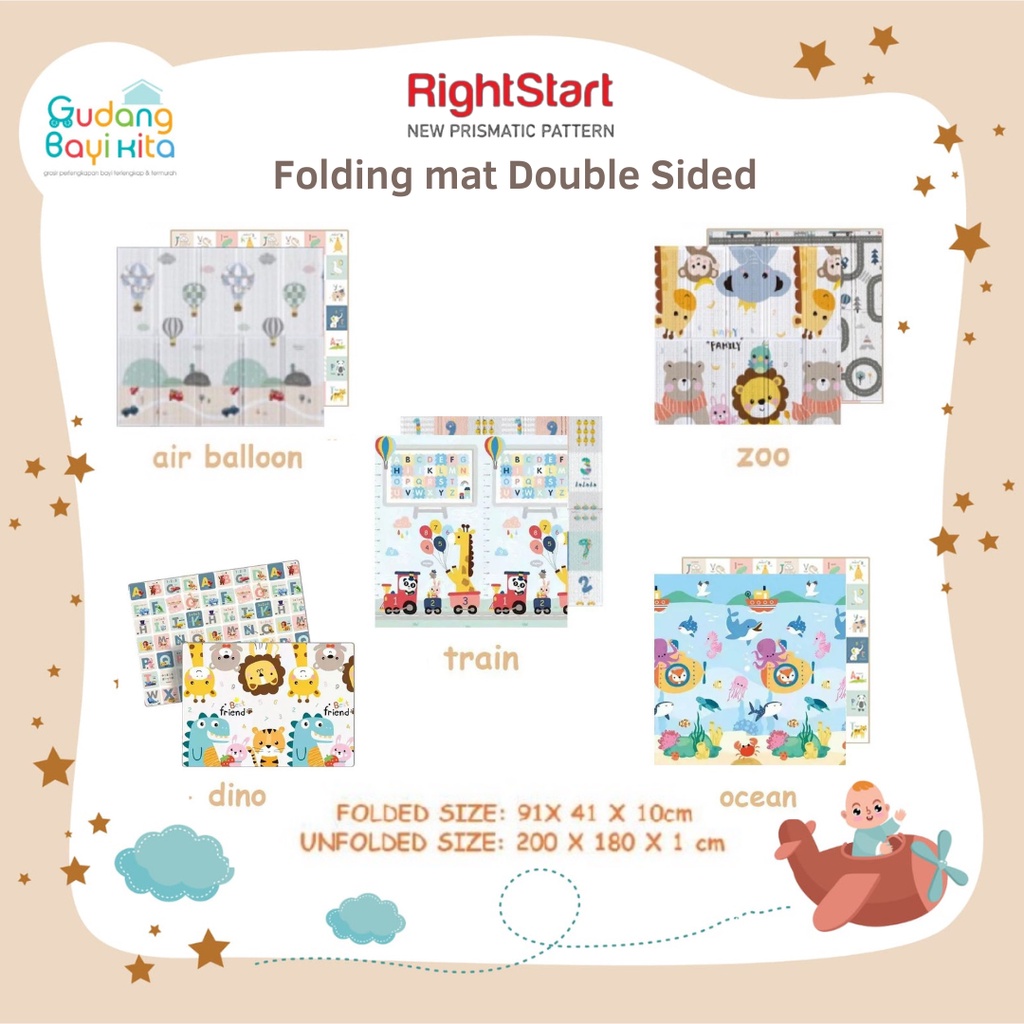 Jual Right Start XPE Folding Mat Baby Playmat / Karpet Lipat Matras ...