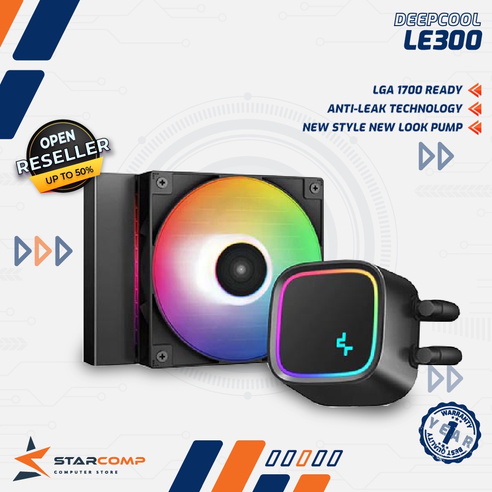 Jual DEEPCOOL LE300 120MM LED LIQUID CPU COOLER AIO WATER COOLING LE ...