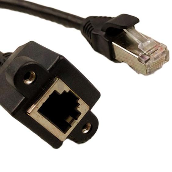 Jual RJ45 Male to Female Cable Adapter 30cm Panel chasis sasis UTP LAN ...