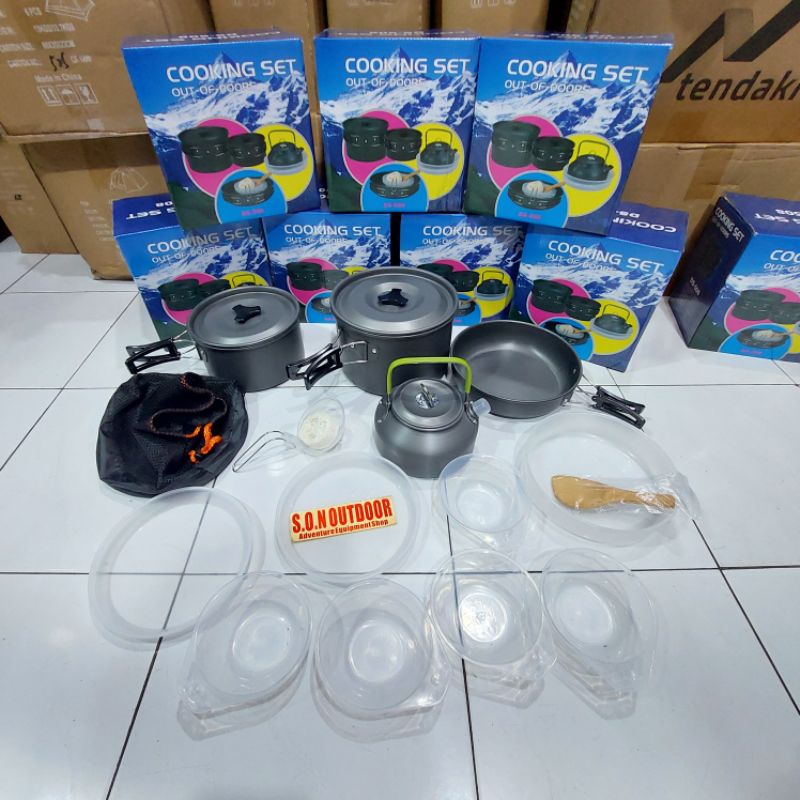 Jual cooking set ds508 cookingset ds 508 panci nesting nisting camping ...
