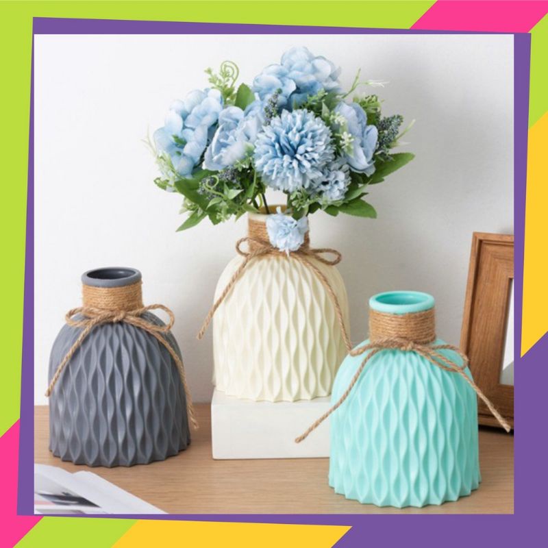 Jual 1SET VAS BUNGA IMPORT HIASAN PAJANGAN MEJA AESTHETIC SET BUNGA KERAMIK KRAMIK PORSELEN GUCI ...