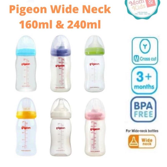 Jual Botol Susu Pigeon Wide Neck 240 ml / 160 ml | Shopee Indonesia