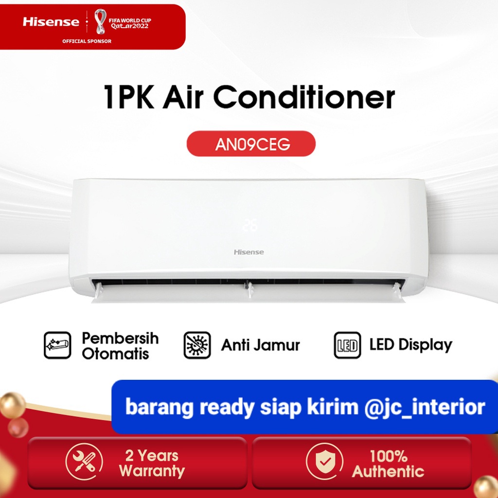 Jual Hisense AC Air Conditioner Standard 1 PK - AN09CEG (Indoor+Outdoor ...