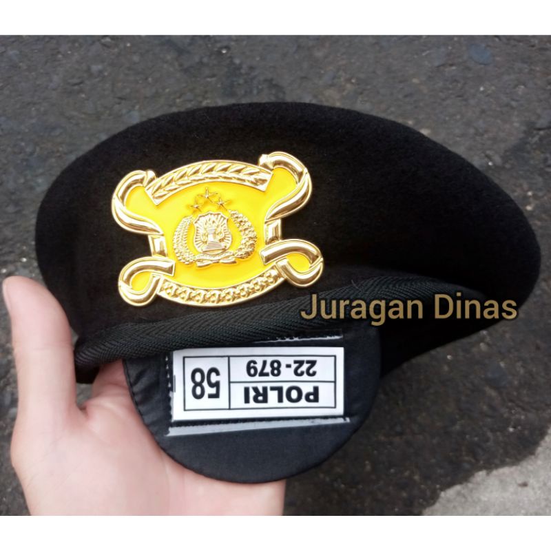 Jual 1 Paket Baret + Emblem SABHARA POLRI Jatah Original | Shopee Indonesia