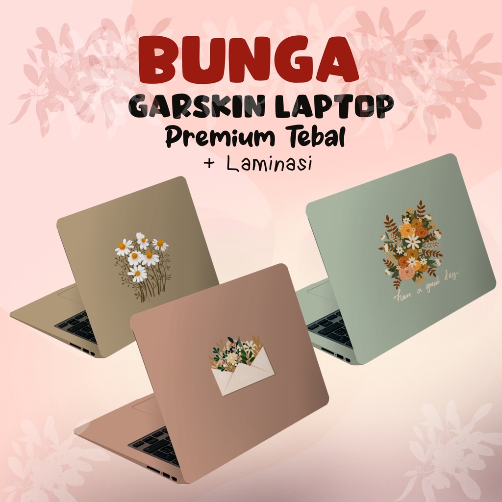 Jual Stiker Garskin Setiker Laptop Leptop Motif Bunga | Shopee Indonesia
