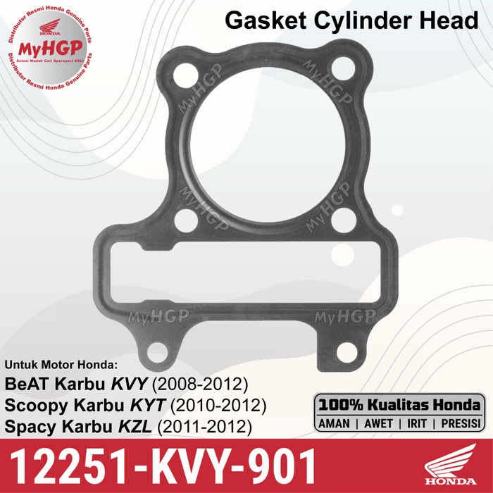 Jual 12251-KVY-901 - Gasket Cylinder Head - BeAT Scoopy Spacy Karbu Karburator Carburator ...
