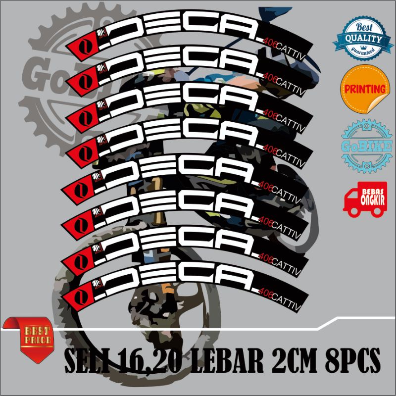 Jual stiker decal velg rim sepeda lipat folding seli deca ring 20 inch ...