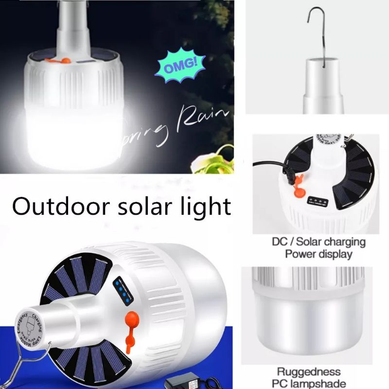Jual Lampu Solar Emergency 45w Camping Lamp Rechargeable Super Terang | Shopee Indonesia