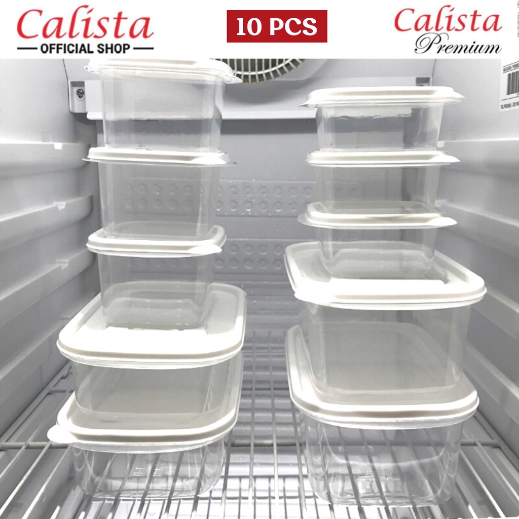 Jual TOPLES SET BENING KULKAS CALISTA OITA PUTIH 10 PCS WADAH KOTAK ...