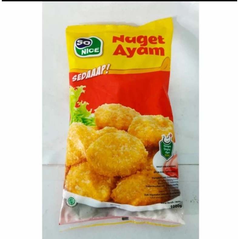 Jual so nice naget ayam 1kg / so nice naget stick 1kg / so nice nugget ...