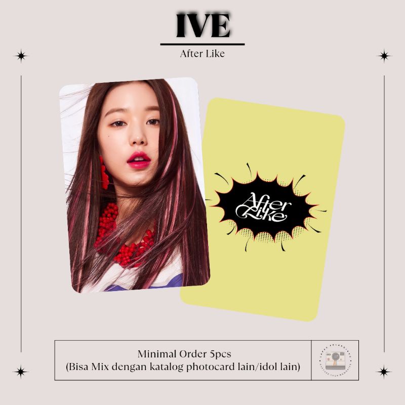 Jual PHOTOCARD IVE - AFTER LIKE (UNOFFICIAL) | Shopee Indonesia